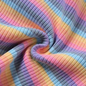 Tops | Pastel Rainbow Crop Top | Poshmark